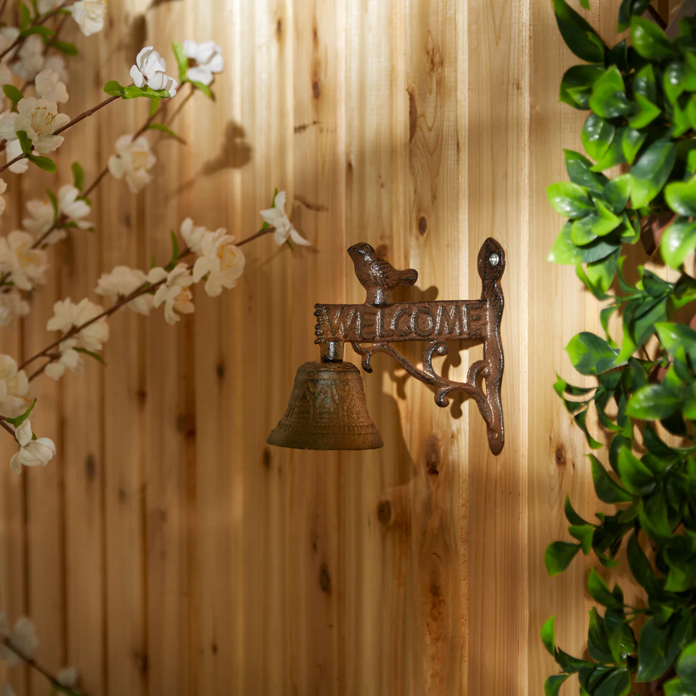 PATIO, LAWN & GARDEN :: WELCOME SIGN WITH BIRD CAST IRON DOOR BELL ...